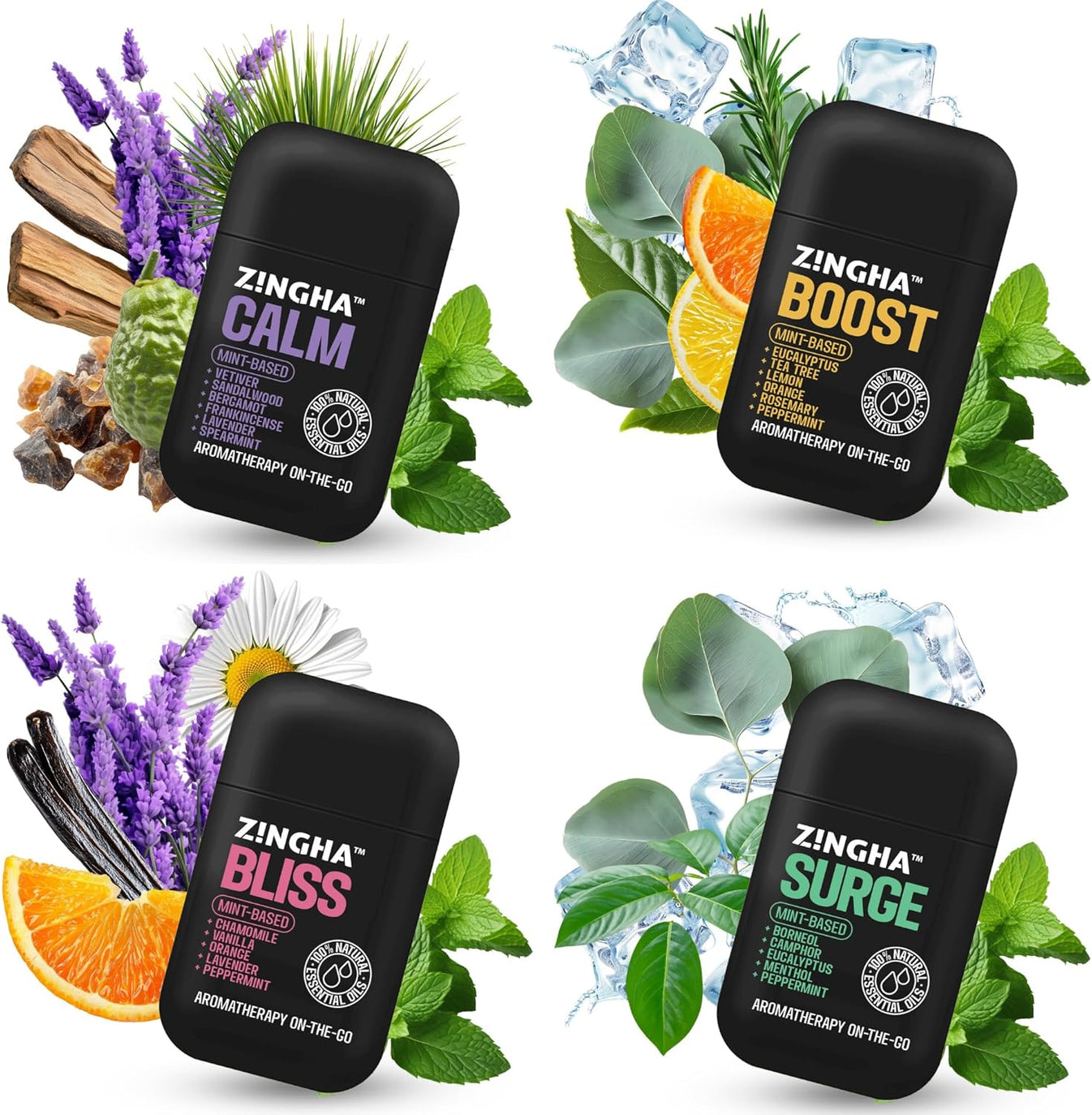 ESSENTIALS Double Nasal Inhaler - Variety 4 Pack – Z!NGHA