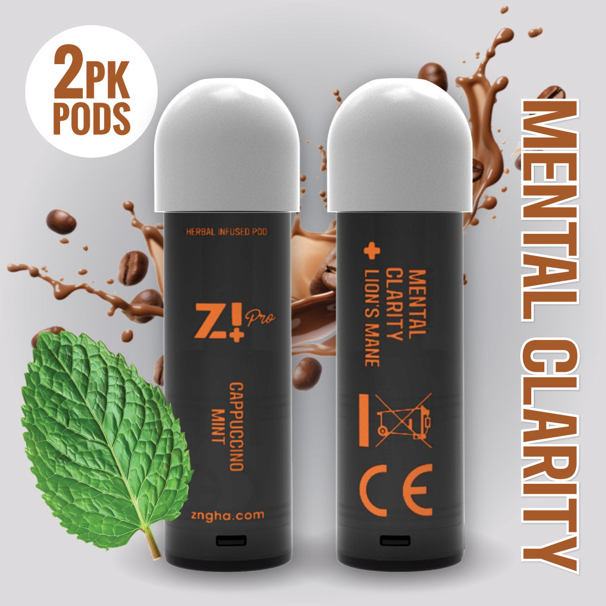 MENTAL CLARITY Digital Herbal Diffuser PRO+ / Cappuccino Mint + Lion's ...