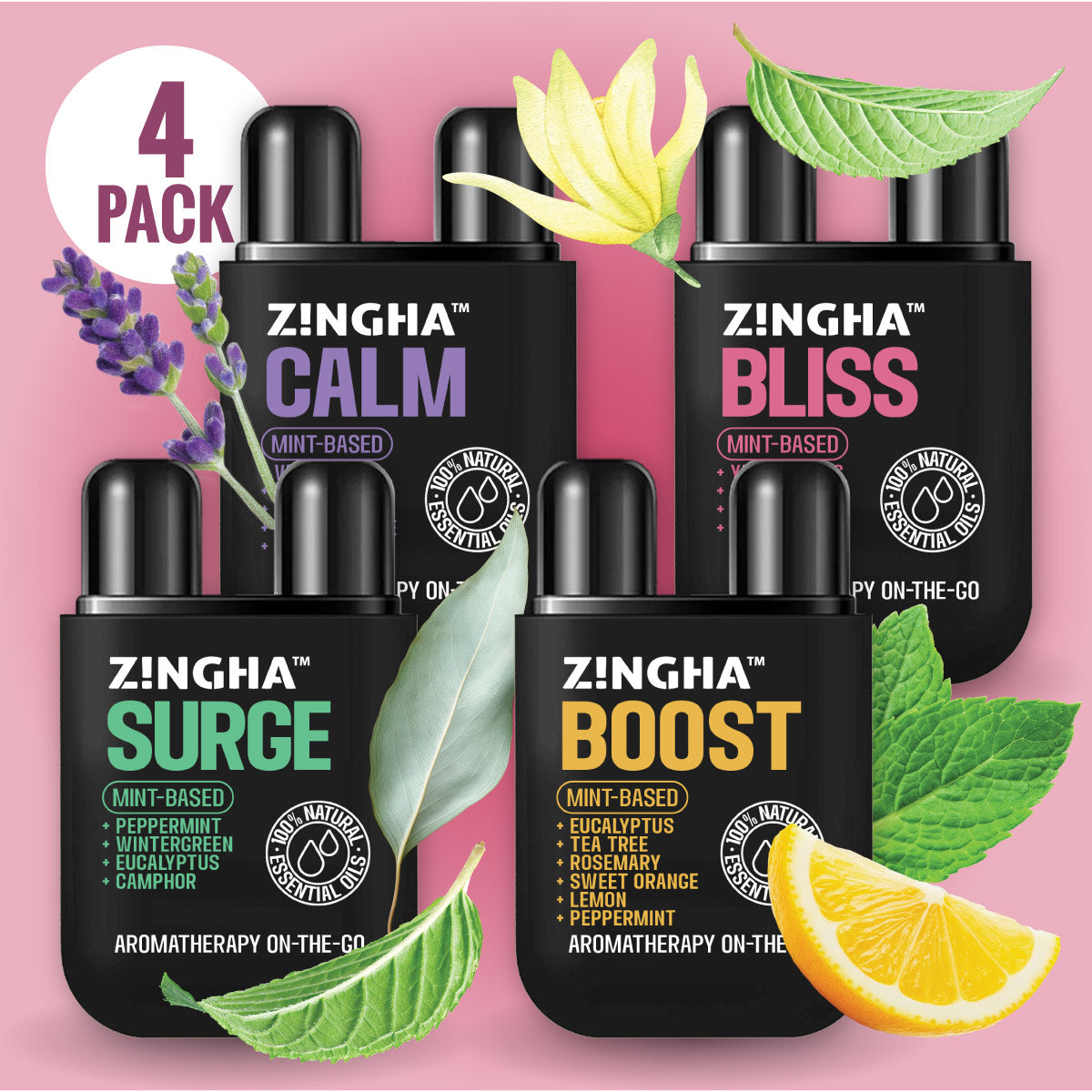 ESSENTIALS Double Nasal Inhaler - Variety 4 Pack – Z!NGHA